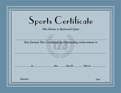 Pdf Sports Certificate Templates