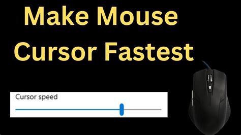 How To Make Mouse Cursor Faster How To Do Arrow Speed Up In Windows 10 Adjust Mouse Cursor