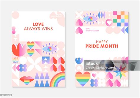 Lgbtq 커뮤니티 벡터 일러스트레이션 프라이드 월 포스터 템플릿 Lgbt 프라이드의 달에 대한 스톡 벡터 아트 및 기타 이미지