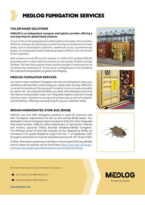 During This Bmsb Season Please Reach Out To Your Local Medlog Team For