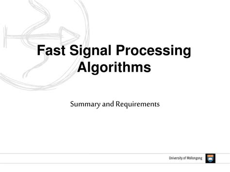 Ppt Fast Signal Processing Algorithms Powerpoint Presentation Free