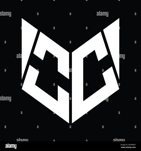 OC Logo Monogram With Hexagon Slice Shape Design Template Stock Photo Alamy