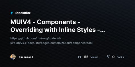 MUIV4 Components Overriding With Inline Styles Easy StackBlitz