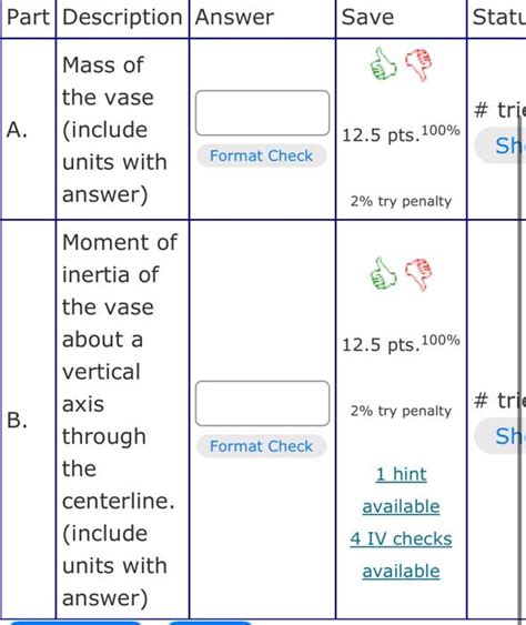 Solved Dr Claudia Rawn Makes A Simple Wood Vase By Turning