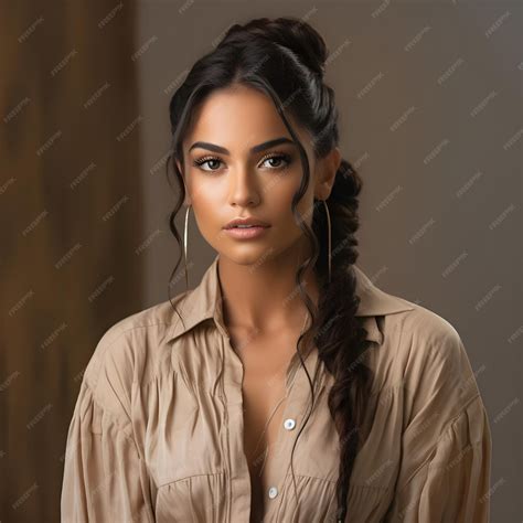 Premium Photo Professional Photo Of A Beautiful Young Lady In Smiling Pose With Expressive