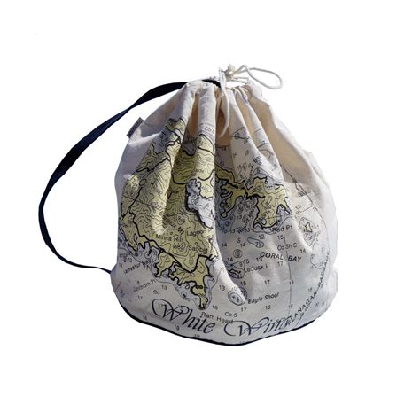 Ditty Bag Custom Location Nautical Chart Or Map Etsy