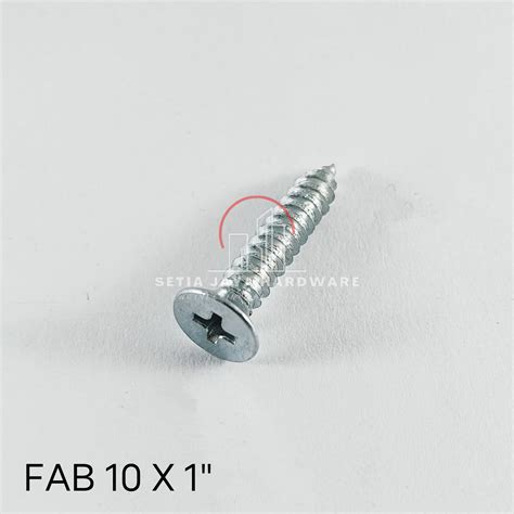 Pcs Sekrup Fab X Fab X Inch Sekrup Putih Kusen Alumunium Sekrup Putih