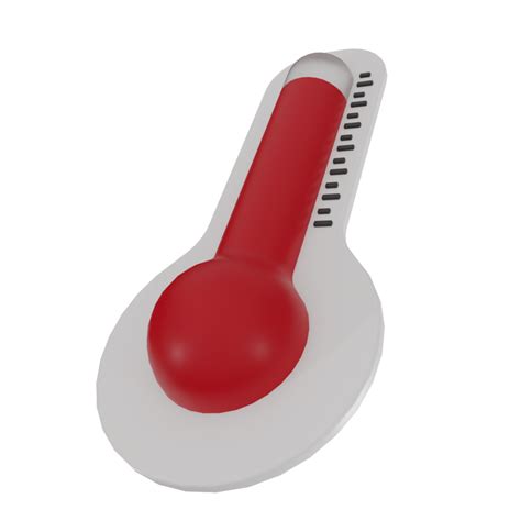 Thermometer 3d Render Illustration Icon Red Thermometers Measuring Heat Temperature 23330278 Png