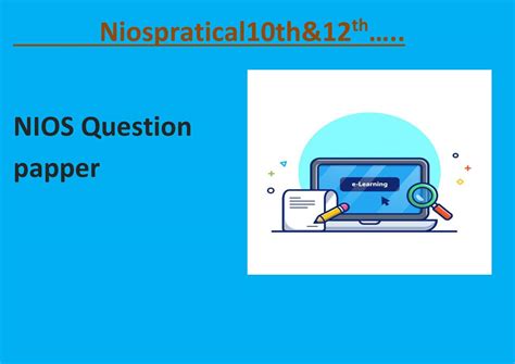Nios Question Papers Pdf For Class 10th And Class 12th Download Nios