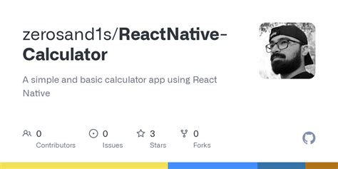 GitHub Zerosand S ReactNative Calculator A Simple And Basic Calculator App Using React Native