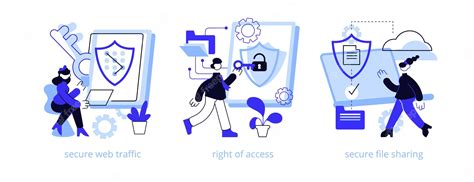 Premium Vector Data Transfer Abstract Concept Illustration Set