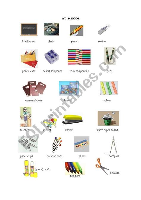 Classroom Objects In English Eslbuzz Learning English C9c Artofit