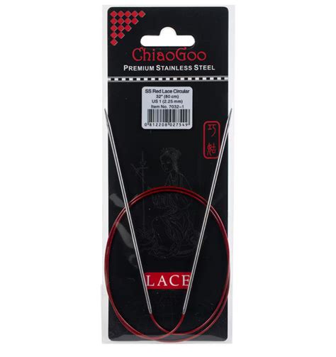Chiaogoo Red Lace Metal Fixed Circular Needles South Philly Yarn And