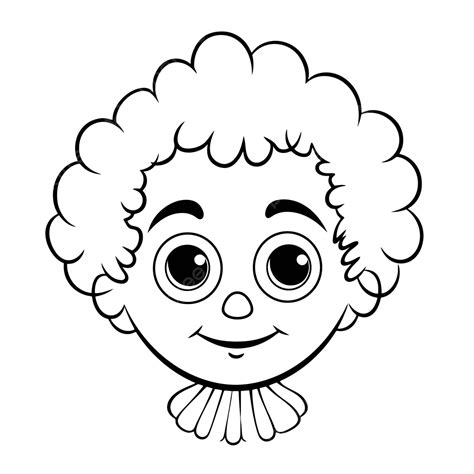 รูปด้วยหน้าสีสีขาวเกี่ยวกับการวาดโครงร่างใบหน้าเด็ก เวกเตอร์ Png ภาพวาด