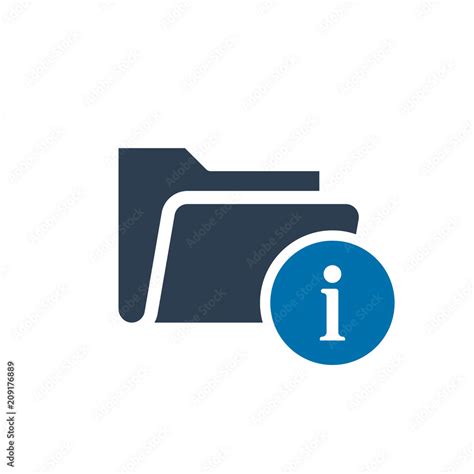 Folder Icon Business Icon With Information Sign Folder Icon And About