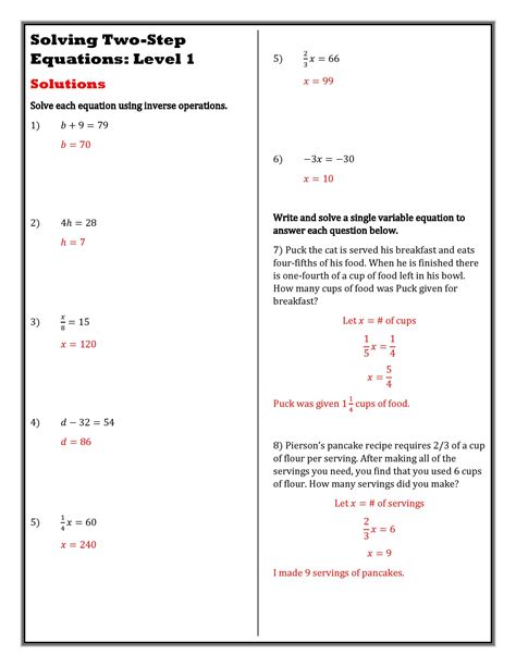 Level Ups 7th Grade Solving Two Step Equations Made By Teachers