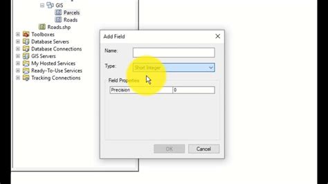 1 3 انشاء قاعدة بيانات وshape File والفرق بينهم تعرف على انواع Arcmap Arcgis Fields Youtube