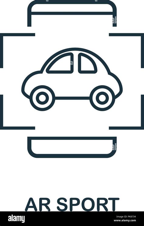 Augmented Reality Sport Icon Monochrome Style Design From Visual Device Collection Ui Pixel