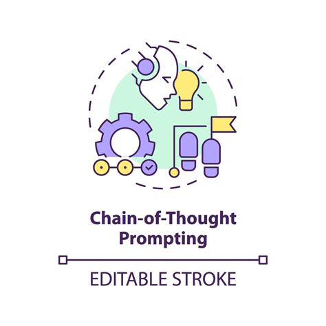 Chain Of Thought Prompting Multi Color Concept Icon Prompt Engineering Technique Step By Step
