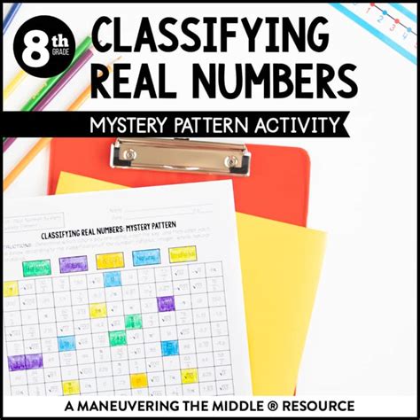 Classify Real Numbers Activity Rational Integer Whole Natural Irrational