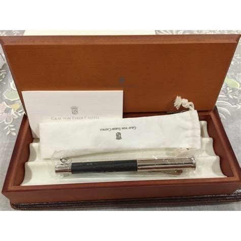 全新 Graf von Faber Castell Classic 德國輝柏伯爵經典系列原木鋼筆 黑檀木 M 尖 蝦皮購物
