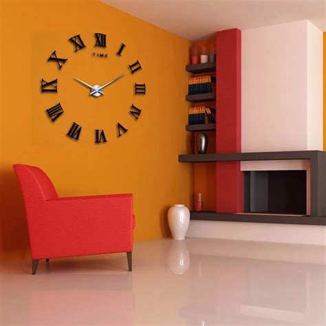 Домашний Декор большие римские зеркальные Модные Современные Кварцевые часы для гостиной Diy