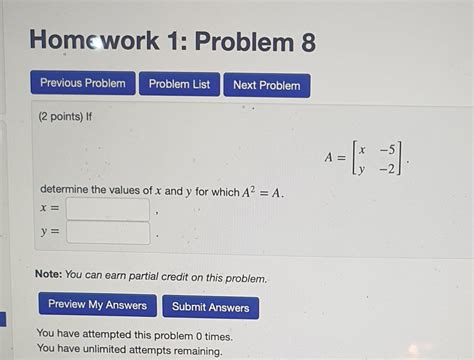 Solved Homework 1 Problem 8 Previous Problem Problem List