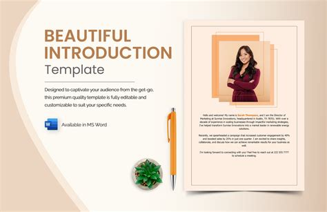 Self Introduction Templates In Word Free Download