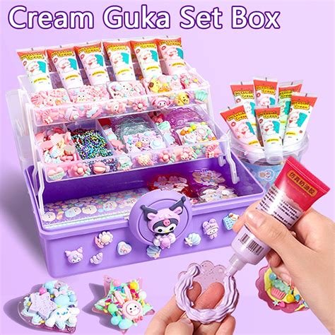 Cream Guka Set Box Kuka Children's Puzzle Gift Girl Toy DIY Guka Plate ...