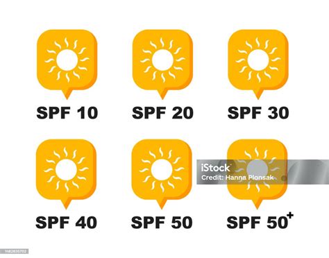 Spf 아이콘 세트입니다 자외선 차단 자외선은 피부를 보호합니다 Uva Uvb 차단 자외선 차단제 또는 피부 화장품 포장을 위한 Spf 아이콘입니다 벡터 그림입니다 10에