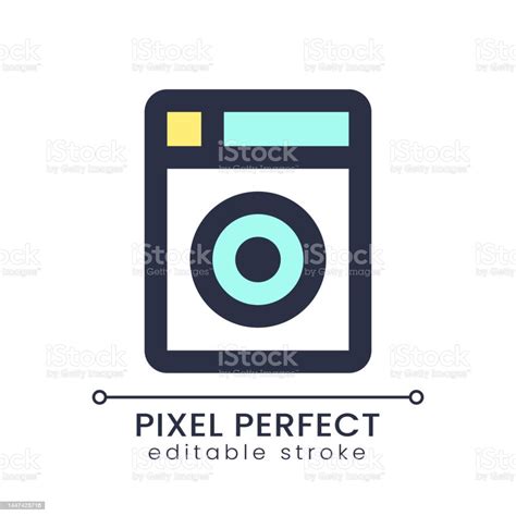 세탁기 픽셀 완벽한 Rgb 색상 Ui 아이콘 가사 집안일에 대한 스톡 벡터 아트 및 기타 이미지 가사 집안일 가정 생활 개념 Istock