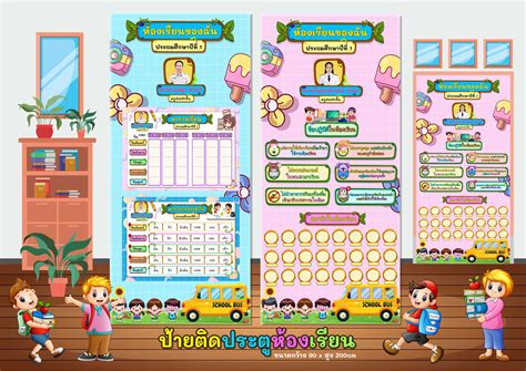 ห้องสื่อครูคอม 🌺 ป้ายติดประตูห้องเรียน 🌺