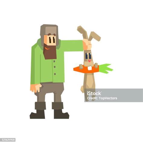 ผู้ชายถือกระต่ายด้วยหู ภาพประกอบสต็อก ดาวน์โหลดรูปภาพตอนนี้ กระต่ายแจ็ก อันดับกระต่าย การ