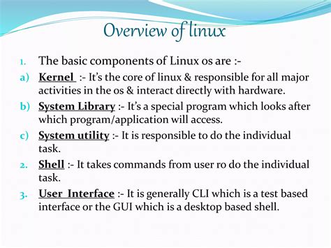 linux operating system pptx