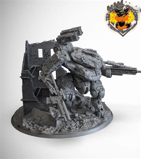 Hammer Tank Last Stand Set Diorama 3d Print Knight Titan Fall