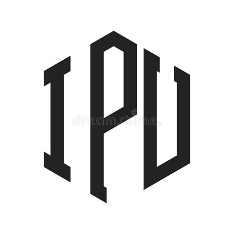 Ipu Logo Design Initial Letter Ipu Monogram Logo Using Hexagon Shape