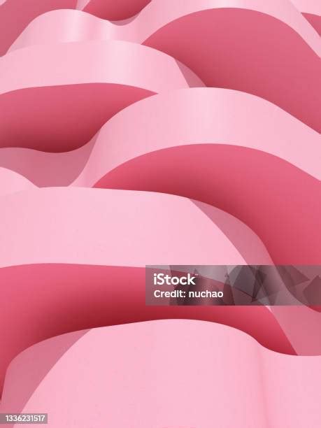 추상 적인 분홍색 원형 아키텍처 오목및 볼록 곡선 건물 3d 렌더링 추상적인에 대한 스톡 사진 및 기타 이미지 추상적인 0명 3차원 형태 Istock