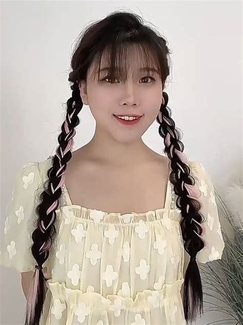 Kerasys วิกผมหางม้าถักเปีย แฮร์พีชผมเปีย แฮร์พีชเปียถัก แบบไฮไลท์ วิกผมเปีย ไหมนิ่ม เนียนเหมือน