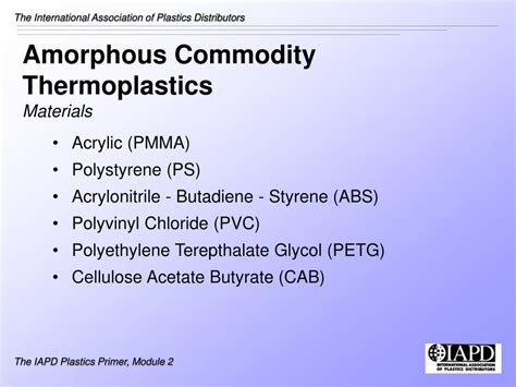 Ppt Understanding The Basics Of Plastic Materials And The Iapd Thermoplastics Rectangle