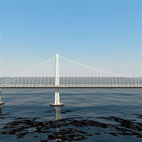 San Francisco Oakland Bay Bridge 3d Model 99 C4d Ma Max Obj Fbx