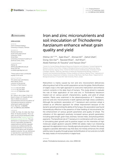 Pdf Interaction Between Zinc And Selenium Bio Fortification And Toxic Metals Loid