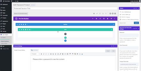 Create A Divi Protect Section Divi Protect Documentation