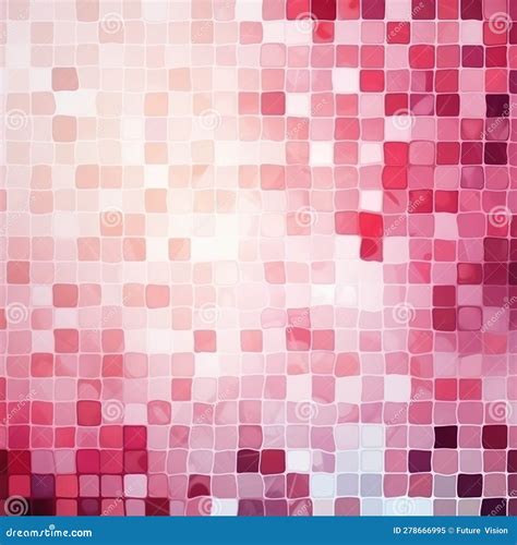 Close Up Of Multi Coloured Mosaic Background Created Using Generative Ai Technology Stock