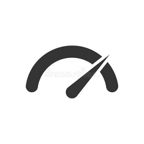 Meter Dashboard Icon In Flat Style Credit Score Indicator Level Stock Vector Illustration Of