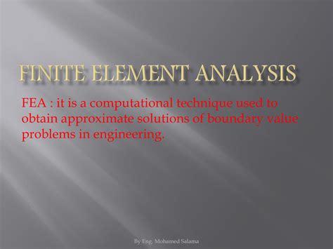 SOLUTION Finite Element Analysis Part Why Using Fea Studypool