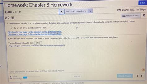 Solved Save Homework Chapter 8 Homework Score 0 Of 1 Pt 3