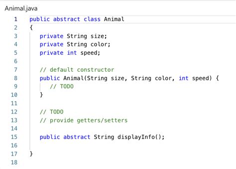 Solved 1 Animaljava Complete The Given Base Class By
