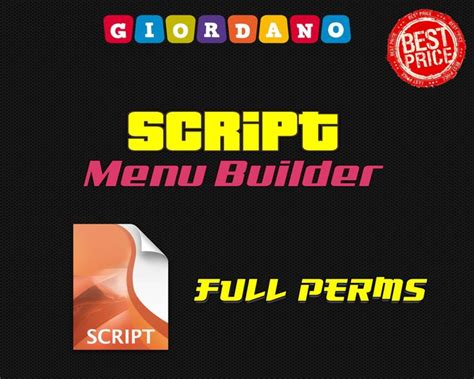 Second Life Marketplace Script Menu Builder