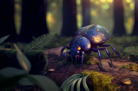 Premium Ai Image Closeup Of A Ladybug In The Wood