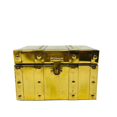 Brass Trunk Hinged Box Brooke Drake Design